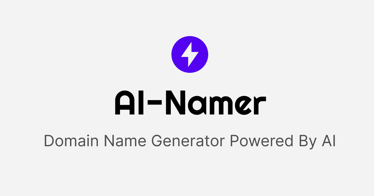 AI-Namer | Find Available Domain Names Instantly